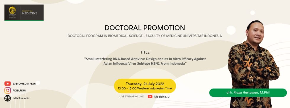 Promosi Doktor drh. Risza Hartawan, M.Phil | Doctoral Program in ...